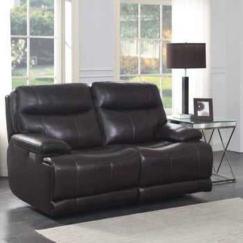 Ridgewin Leather Power Reclining Loveseat | Costco