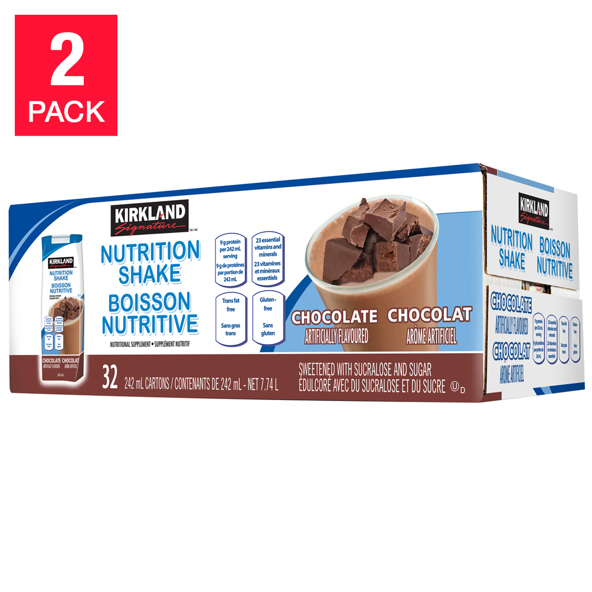 Kirkland Signature Chocolate Nutrition Shake 2-pack | Costco