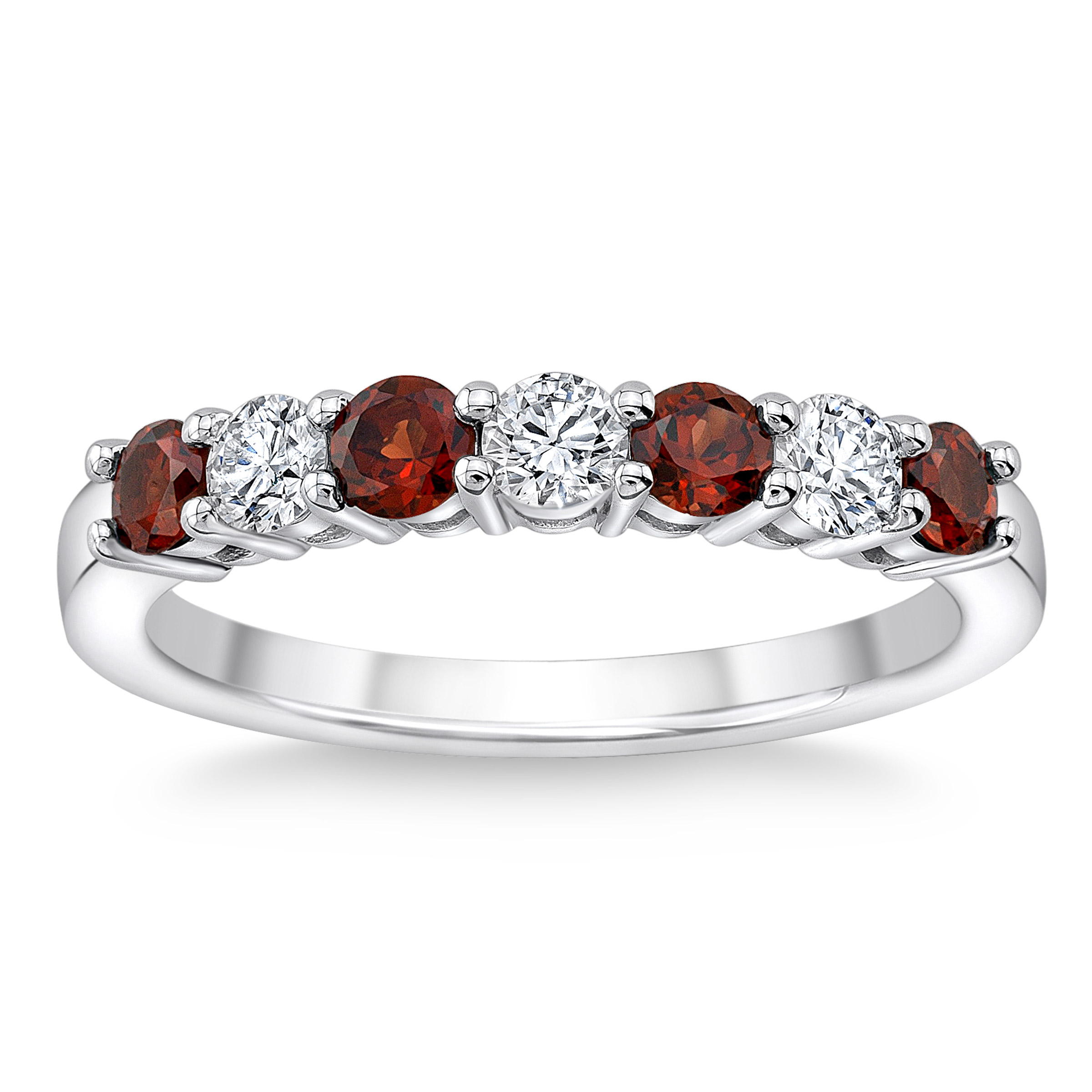 Round Garnet and Diamond Ring (0.29 ctw) | Costco