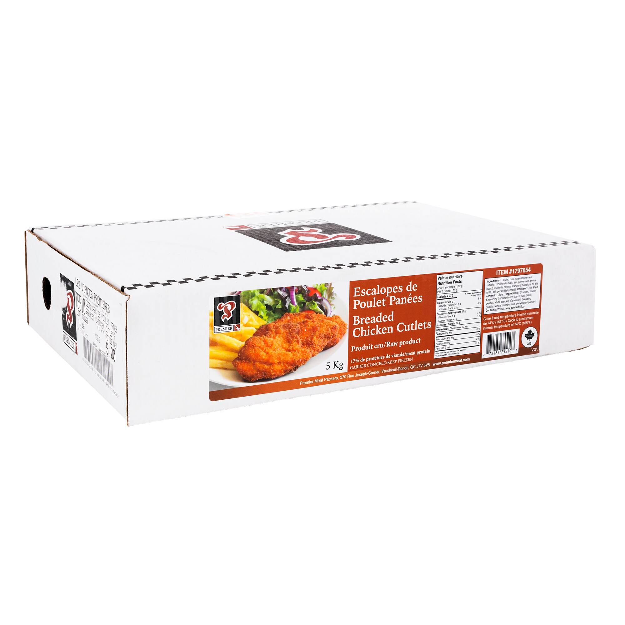Premier Meats Breaded Chicken, Cutlets 5 kg | Costco