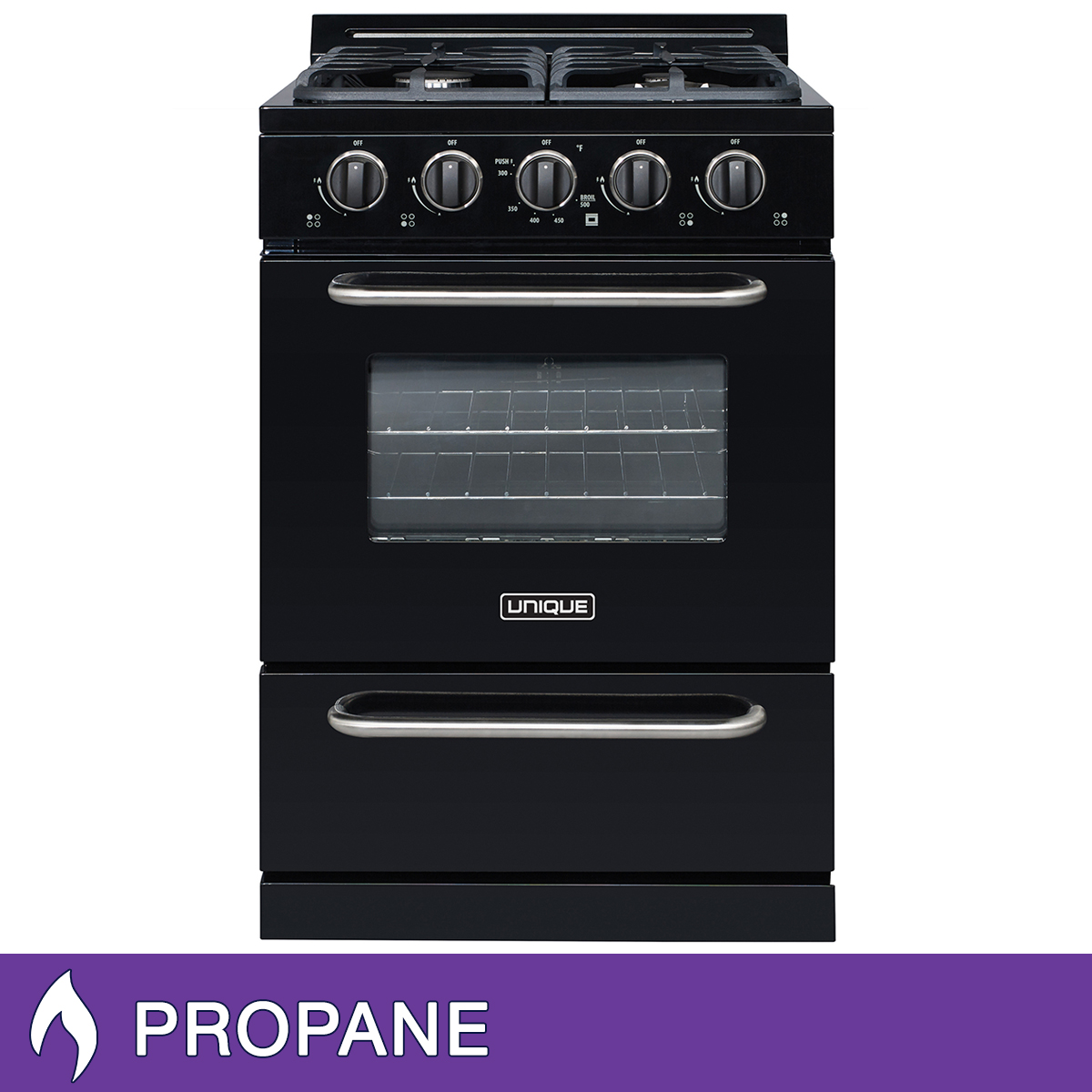 Unique Off-Grid 24 in. 3.1 cu. ft. Black Propane Range | Costco