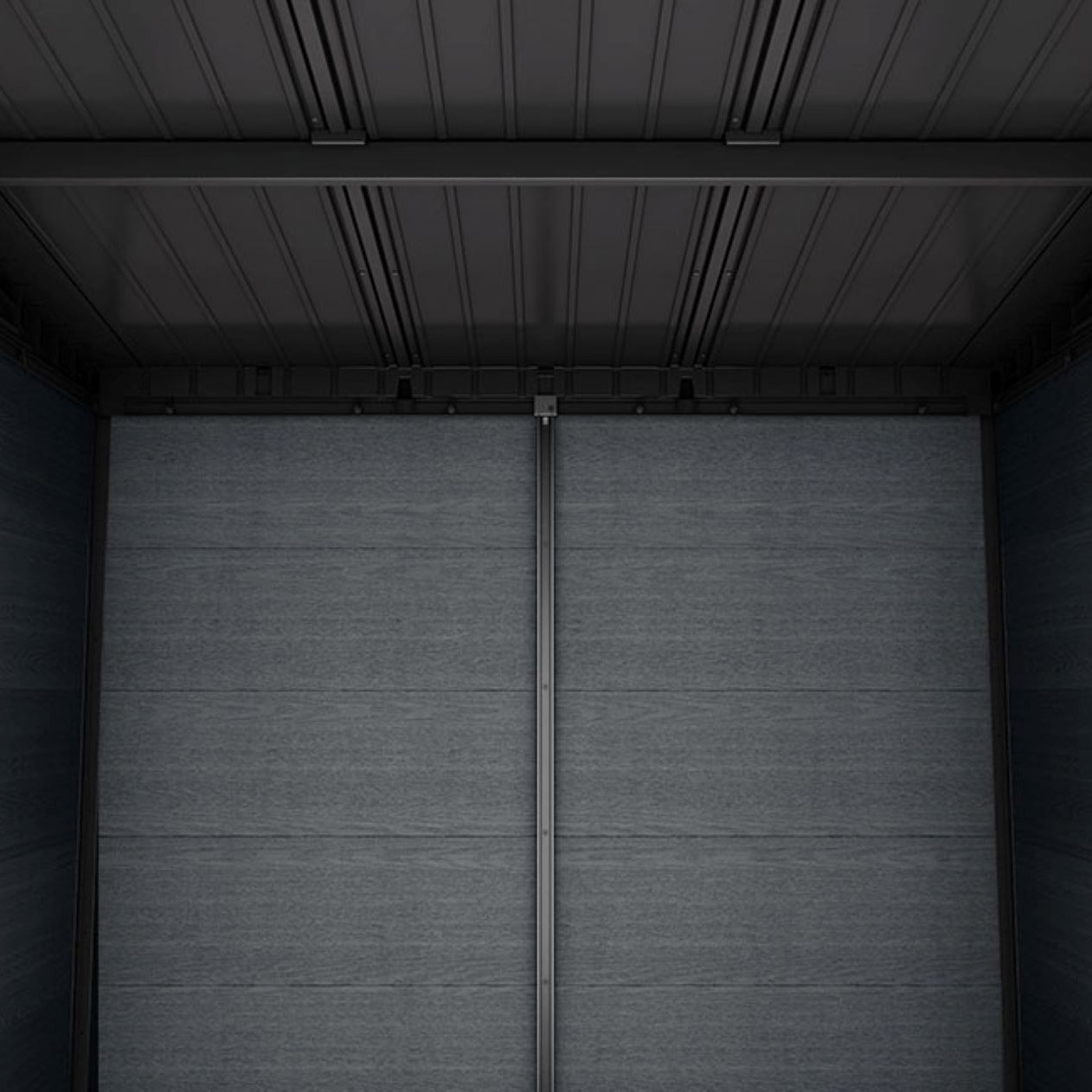 Keter DecoCoat 7x7 Premium Modern Outdoor Storage Shed, Brown | Costco