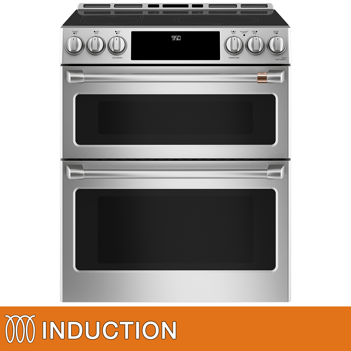 Café 30 in. Slide-in Front-control Induction and Convection Double Oven Range | Costco