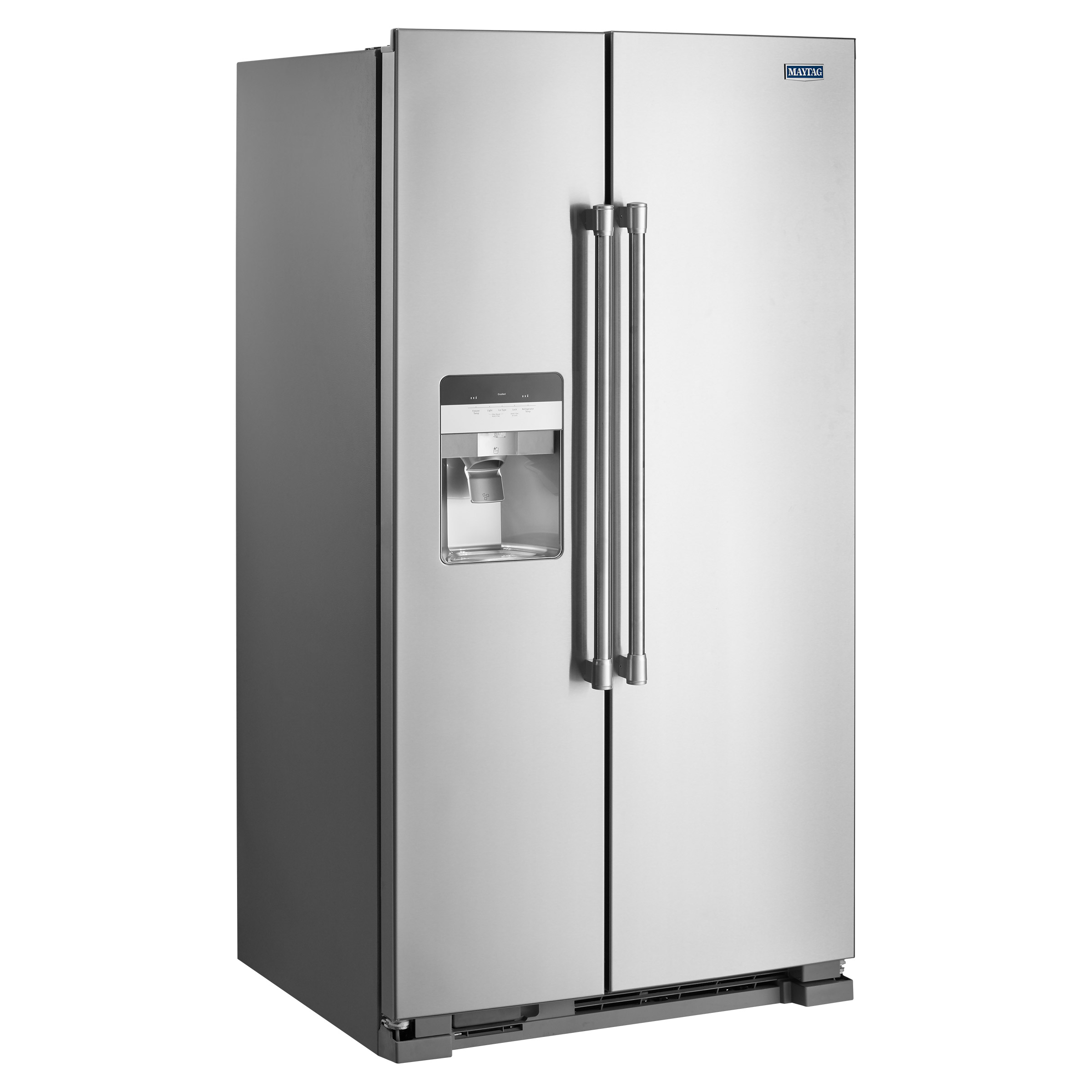 Maytag 25 cu. ft. Side-by-Side Refrigerator with Exterior Ice and Water ...