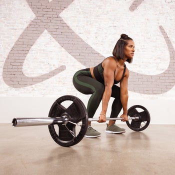 Centr by Inspire 300 lb. Rubber Olympic Weight Set and 1-year Centr App ...