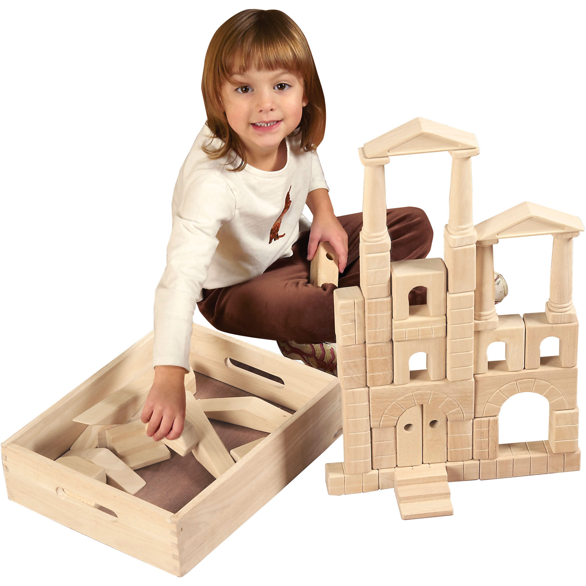 ECR4Kids - 48-piece Architectural Blocks with Case | Costco