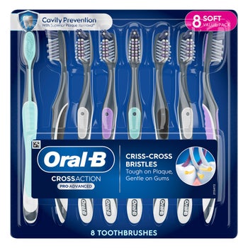 Oral-B CrossAction Advanced Soft Bristle Toothbrush, 8-pack | Costco