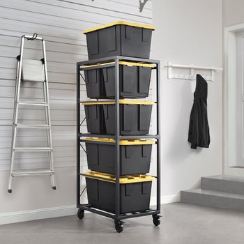 Gorilla Rack 5-tier Rolling Bin Organizer | Costco