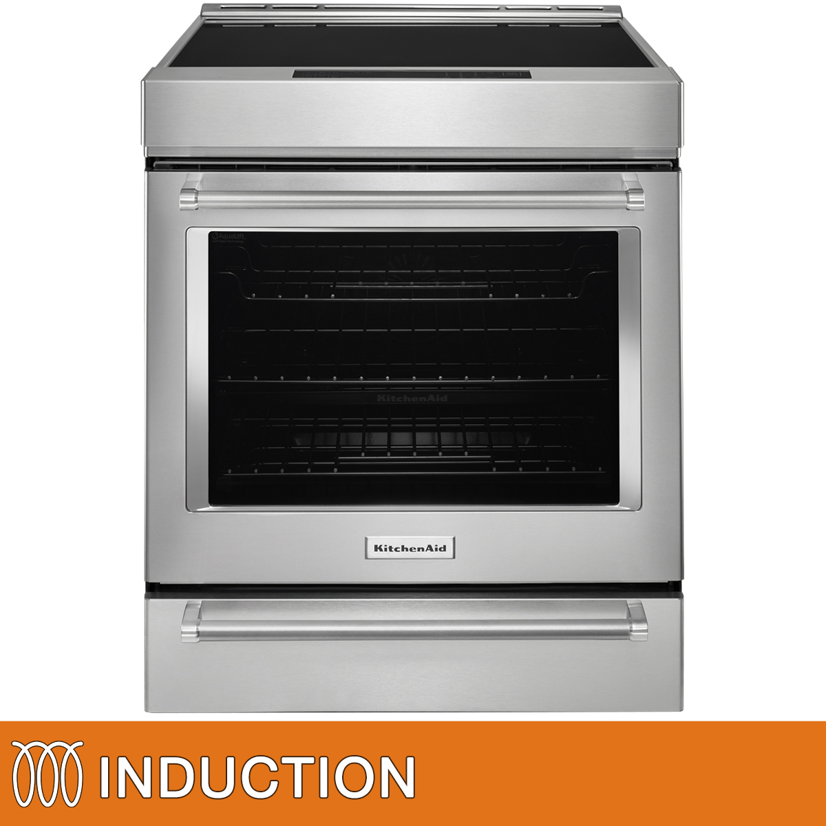 KitchenAid 30 in 6.4 cu ft. Stainless Steel Induction 4 Element Range ...