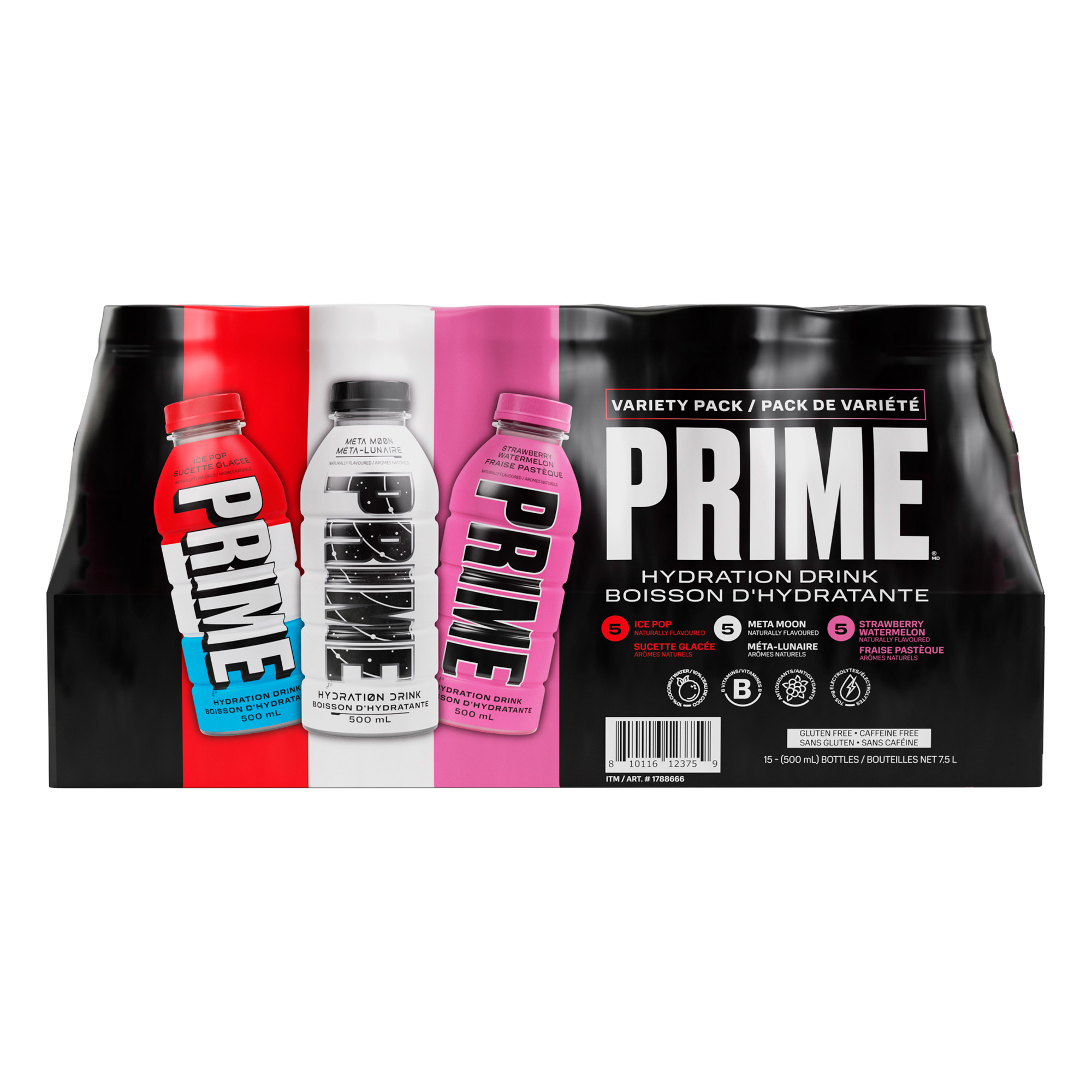 PRIME Hydration Variety Pack 500 mL 15-pack | Costco