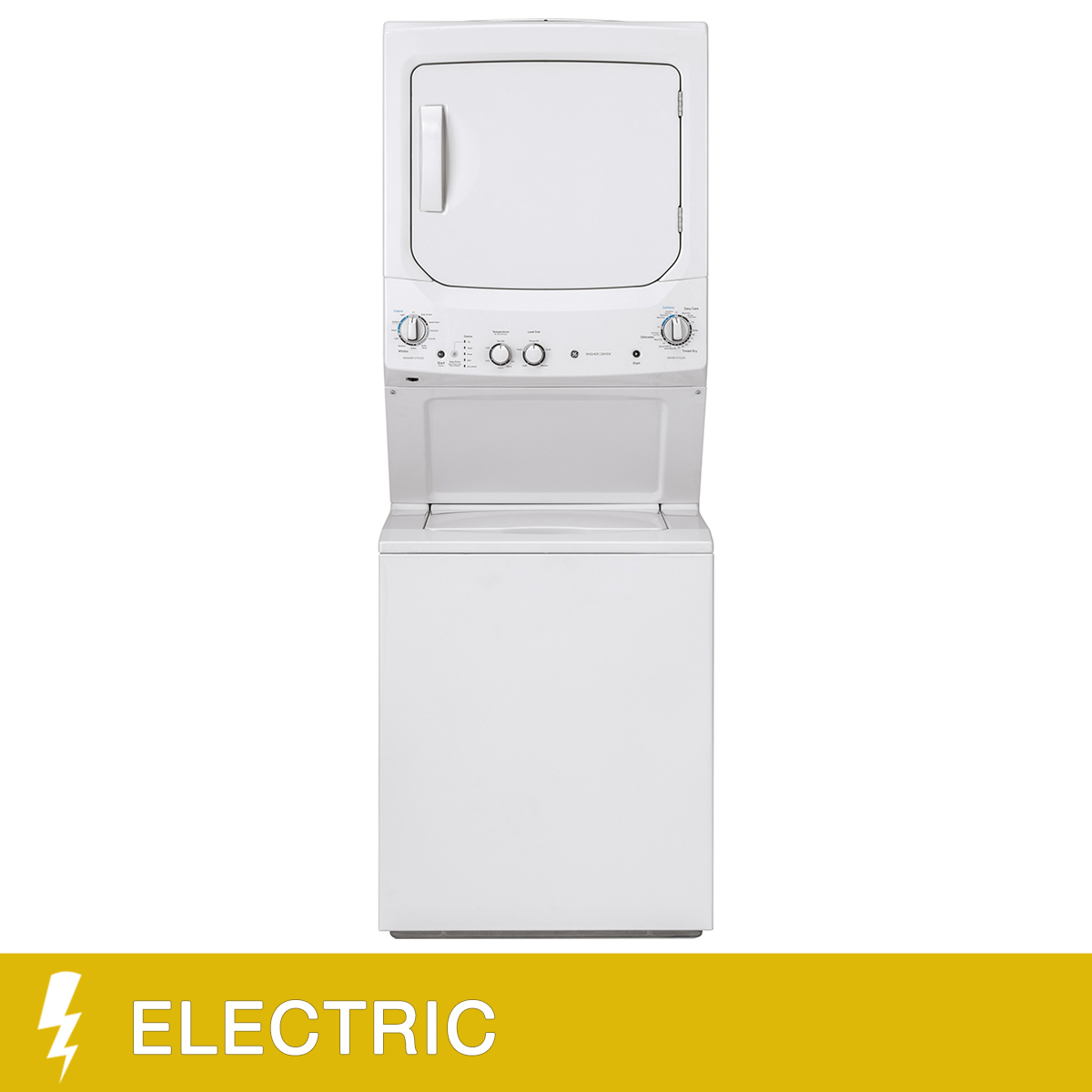 GE 27 in. Electric White 4.4 cu. ft. (I.E.C) Washer and 5.9 cu. ft ...