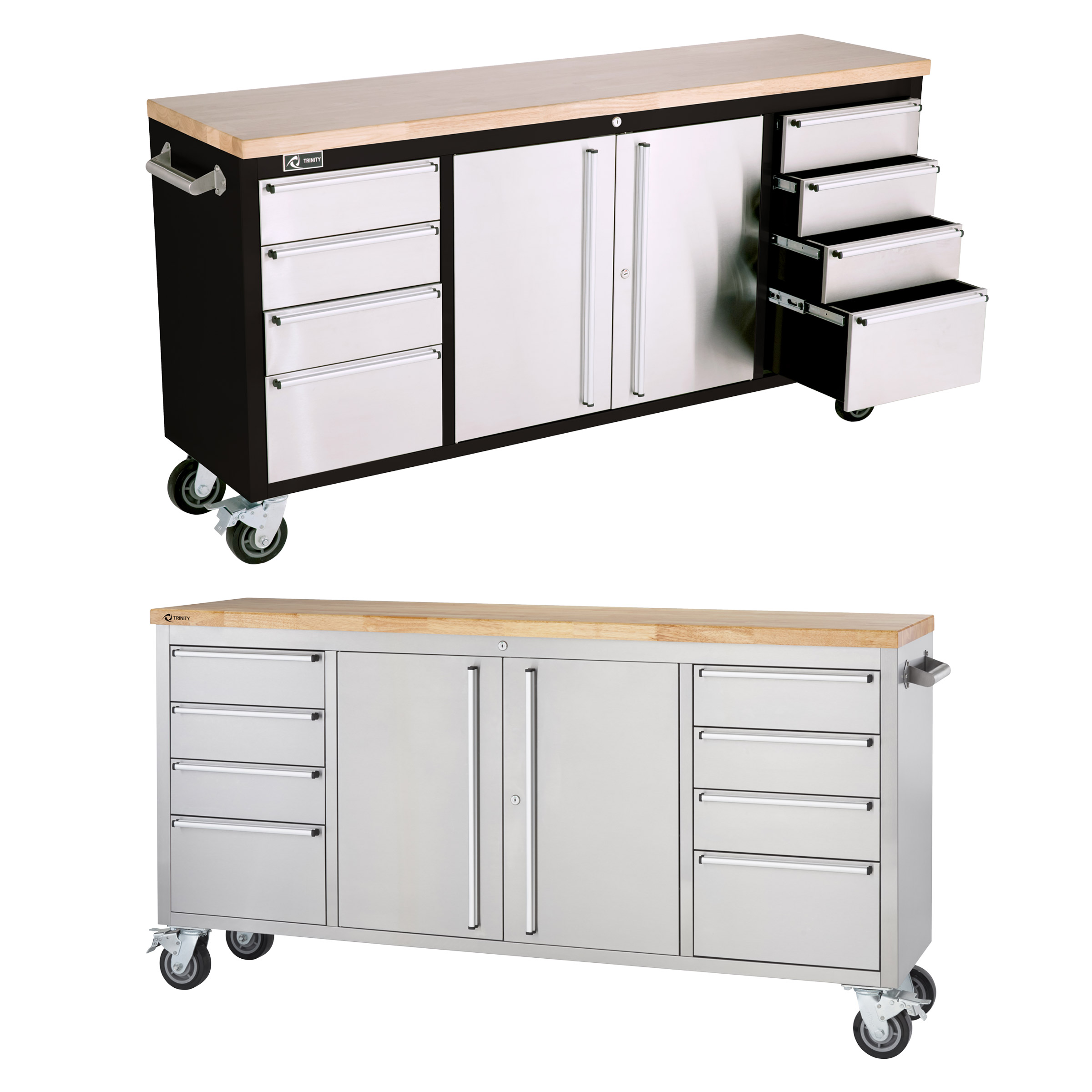 Trinity 72 in. Stainless-steel Rolling Workbench | Costco