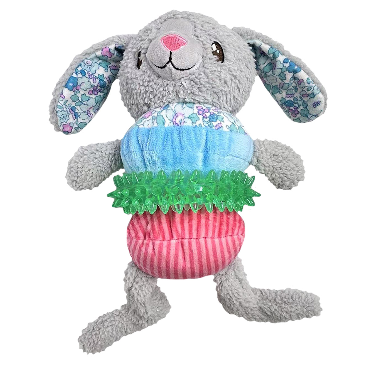 Happy Tails Ring Rascals, Flamingo, Octopus, Rabbit Dog Toys, 3-count ...