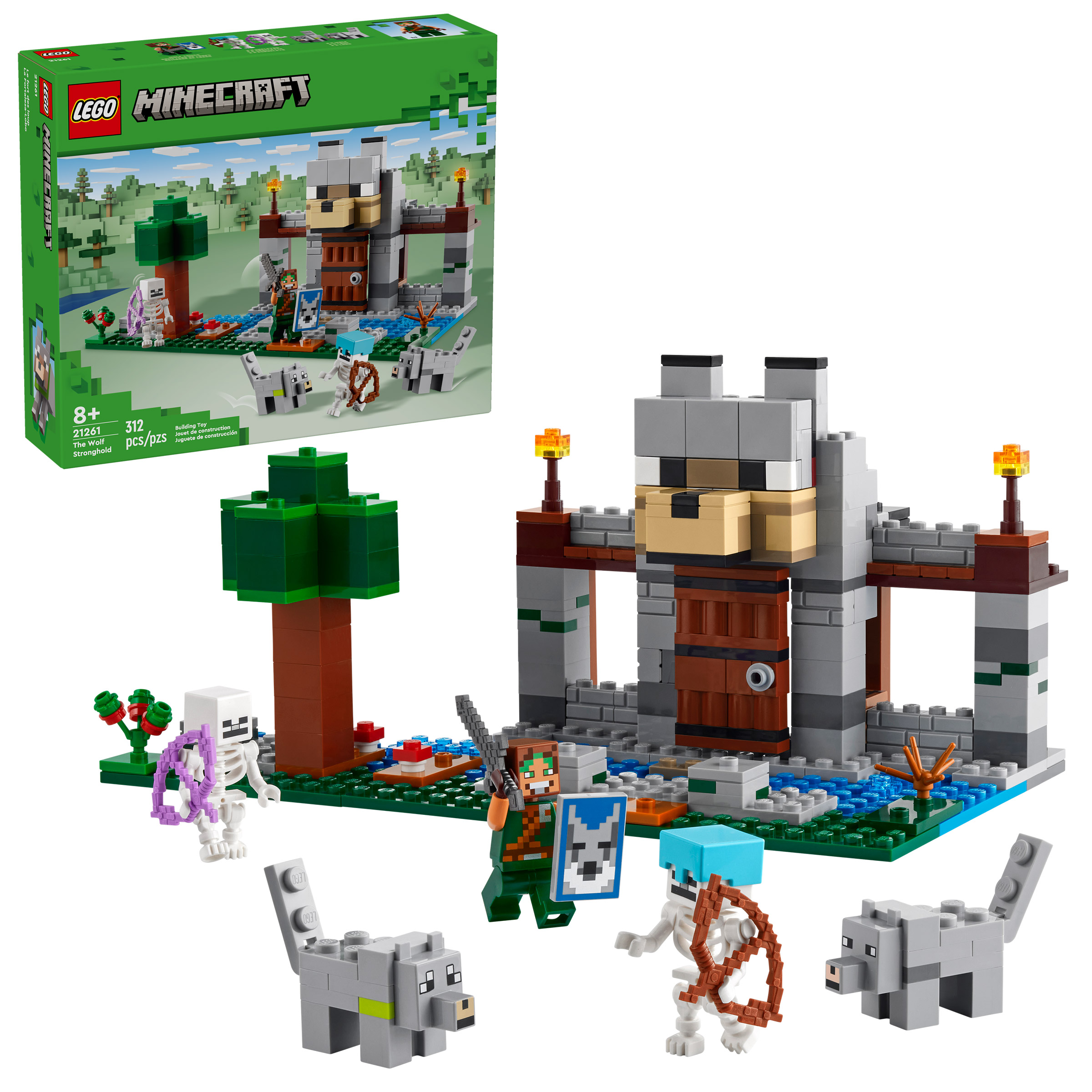 LEGO Minecraft The Wolf Stronghold Fortress Playset Video Game Toy ...