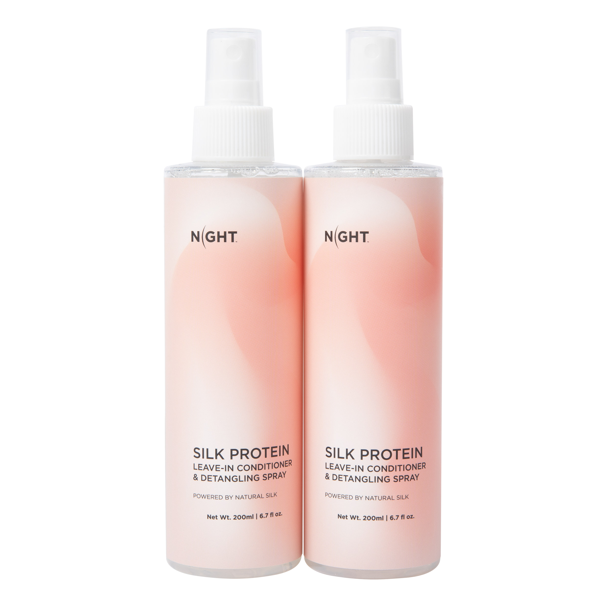 NIGHT Silk Protein Leave-in Conditioner and Detangler Spray, 2-pack ...