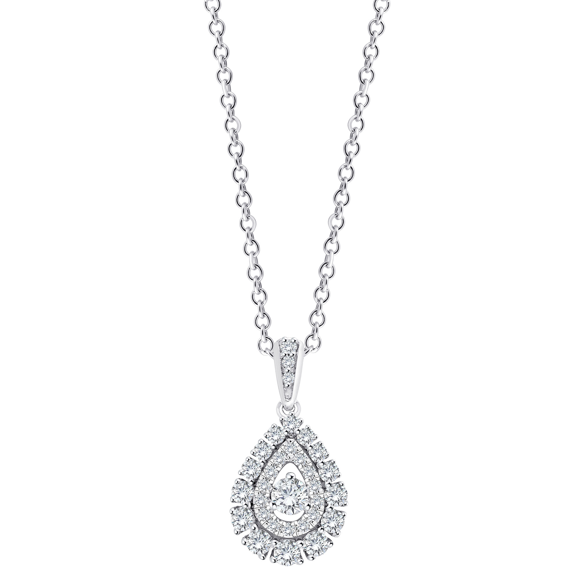 Round Brilliant Diamond Teardrop Pendant (0.21 ctw) | Costco