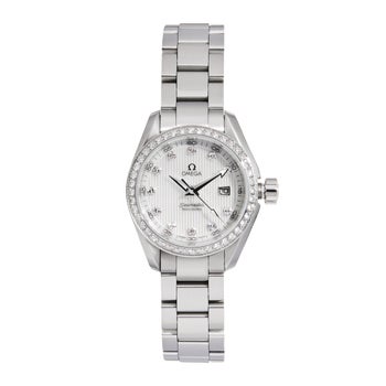 Omega Seamaster Aqua Terra 150M Stainless Steel Ladies Quartz Watch ...