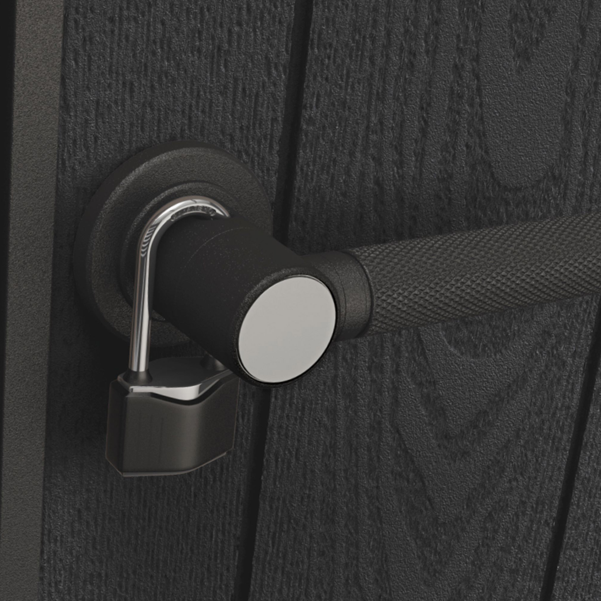 Keter DecoCoat 7x7 Premium Modern Outdoor Storage Shed, Brown | Costco