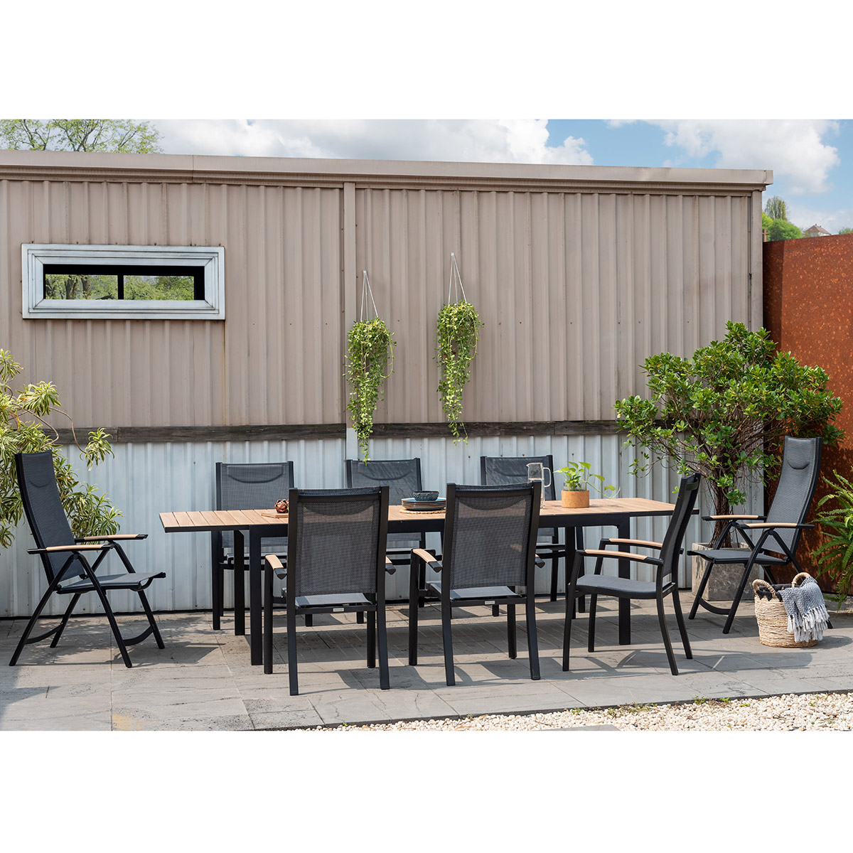 Panama 9-piece Patio Dining Set with Extendable Table | Costco
