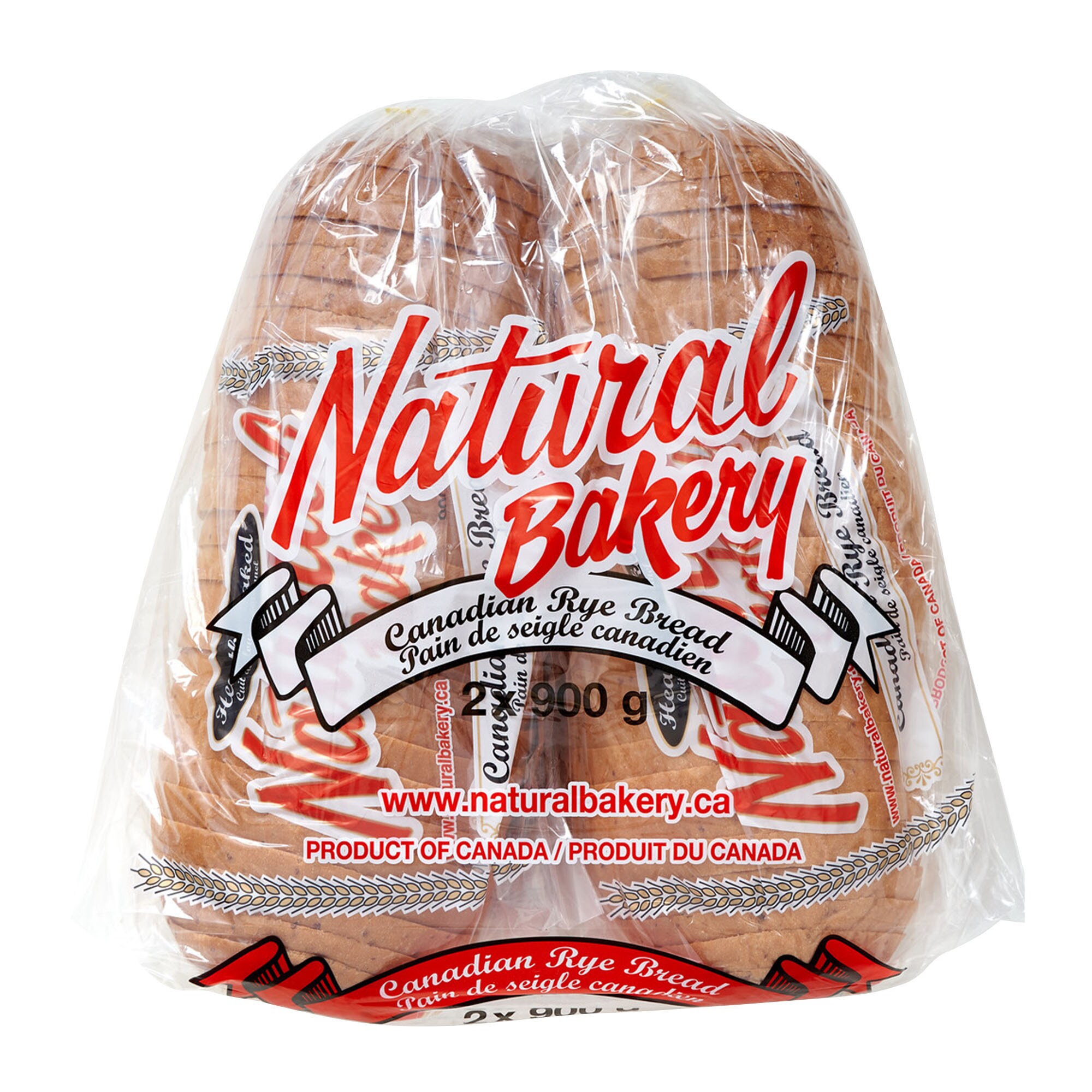 Natural Bakery Rye Bread, 2 × 900 g | Costco