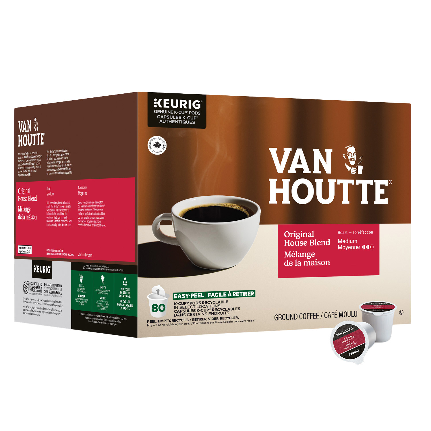 Café Van Houtte, Mélange maison original K-Cup, 80 godets | Costco