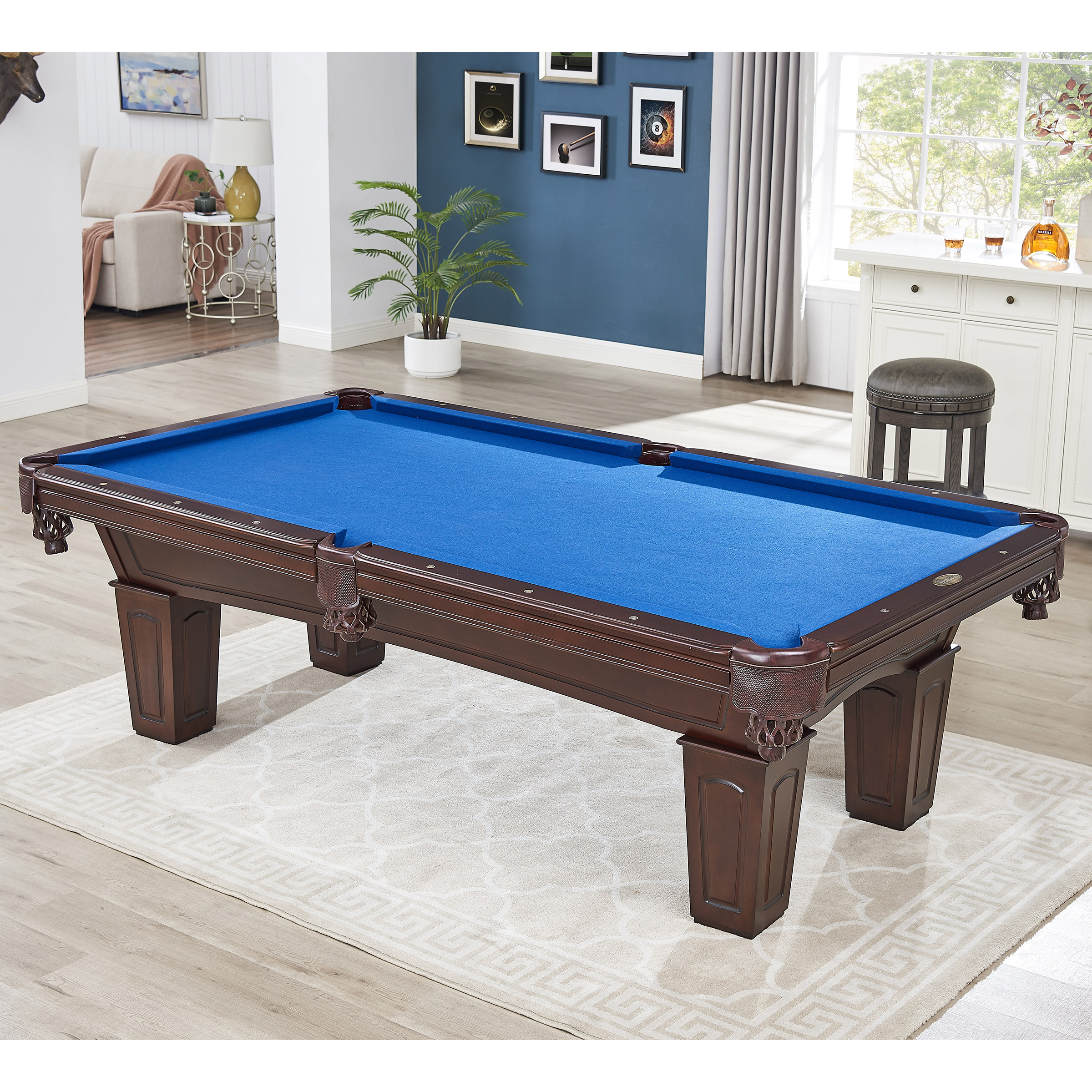 Beringer 8 ft. Belmont Solid Wood Slate Billiard Table | Costco