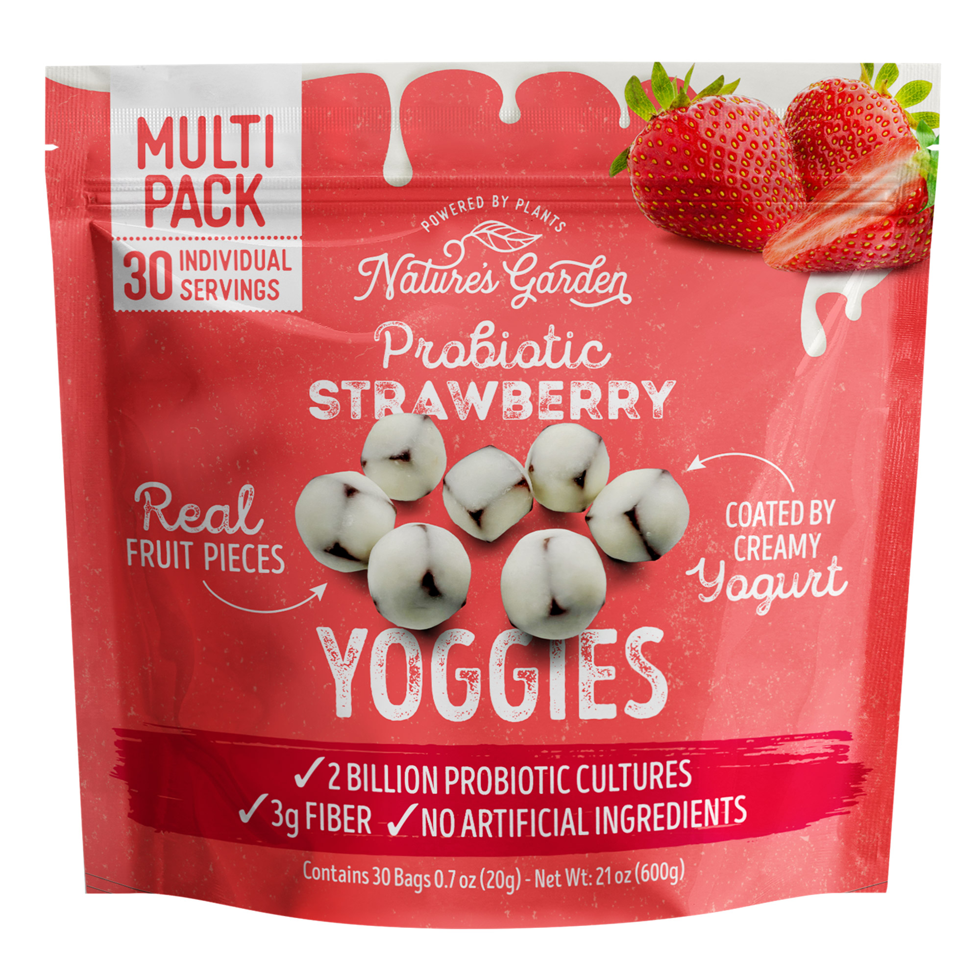 Nature's Garden, Probiotic Strawberry Yoggies, 30-count | Costco