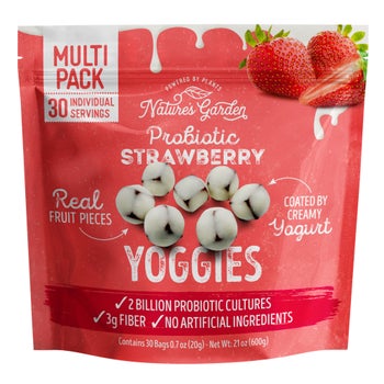 Nature's Garden, Probiotic Strawberry Yoggies, 0.7 oz, 30-count | Costco