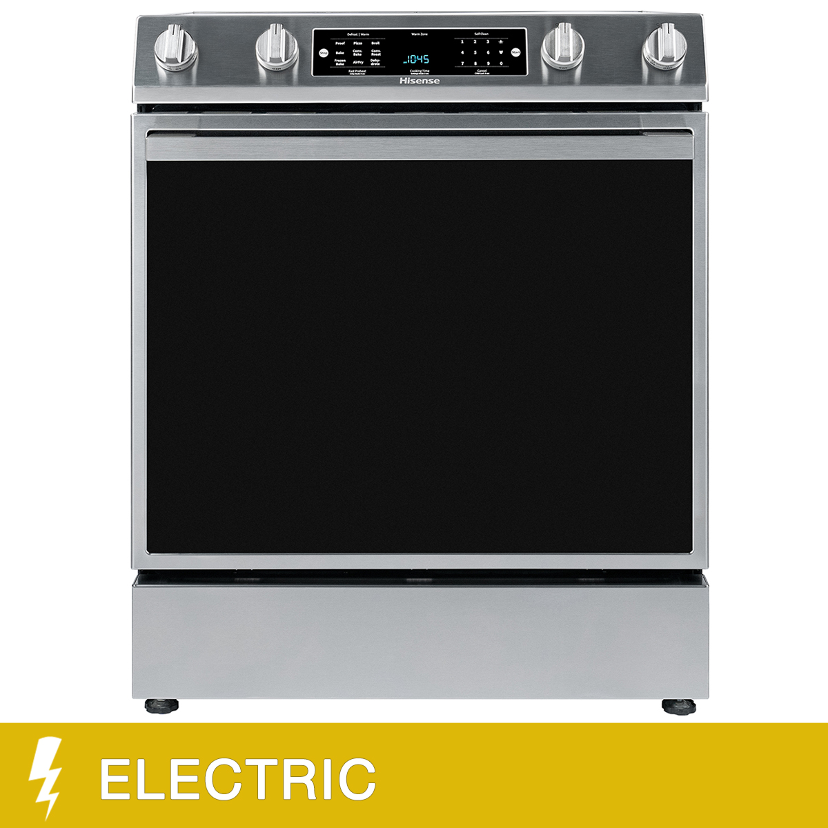 Hisense 30 in. 5.8 cu ft Stainless Steel Electric Slide-In Range with ...