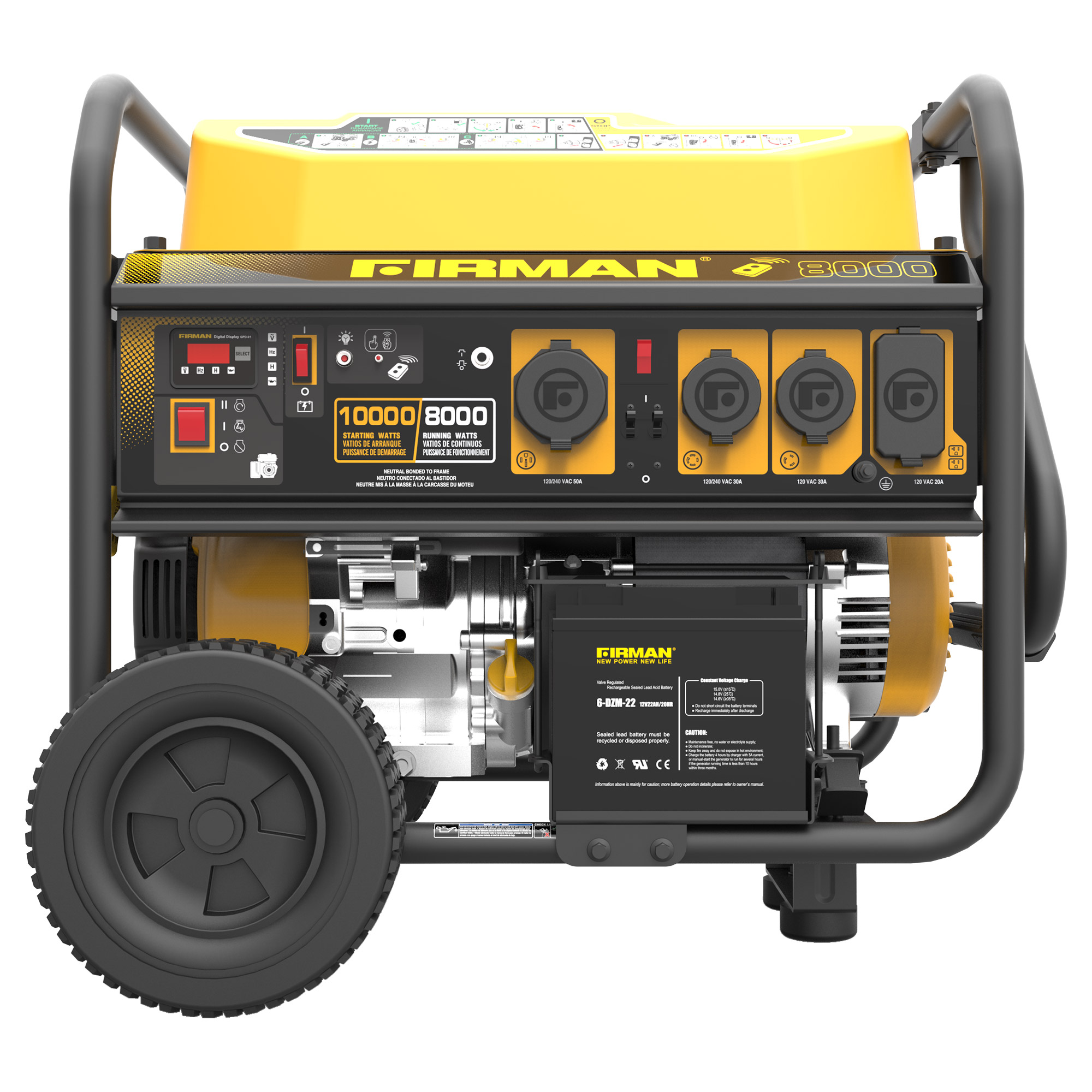 Firman 10,000 W Gas Powered Portable Generator P08004 with Remote | Costco