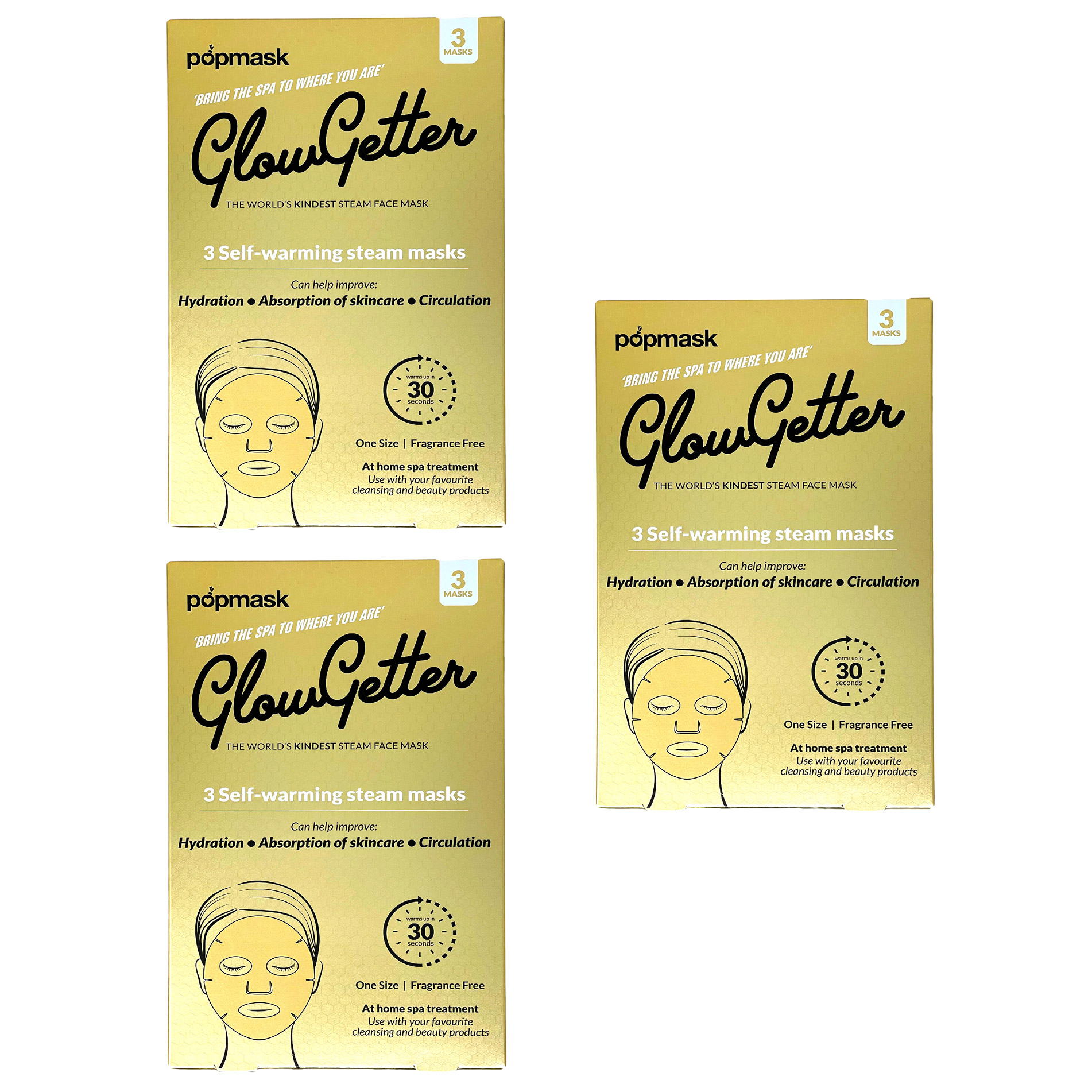 Popmask GlowGetter Steam Face Mask, 9 Masks | Costco