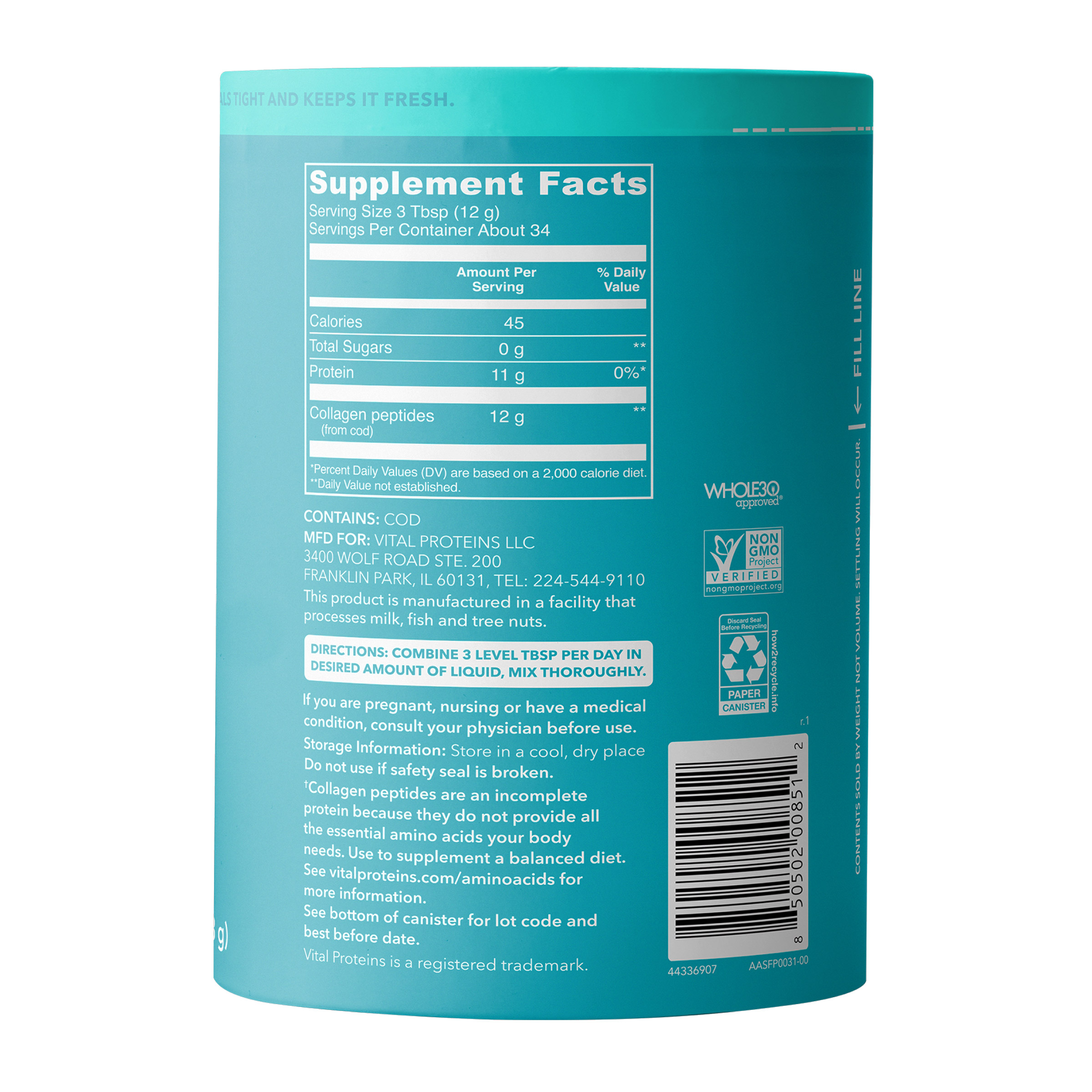 Vital Proteins Marine Collagen, 14.5 oz | Costco