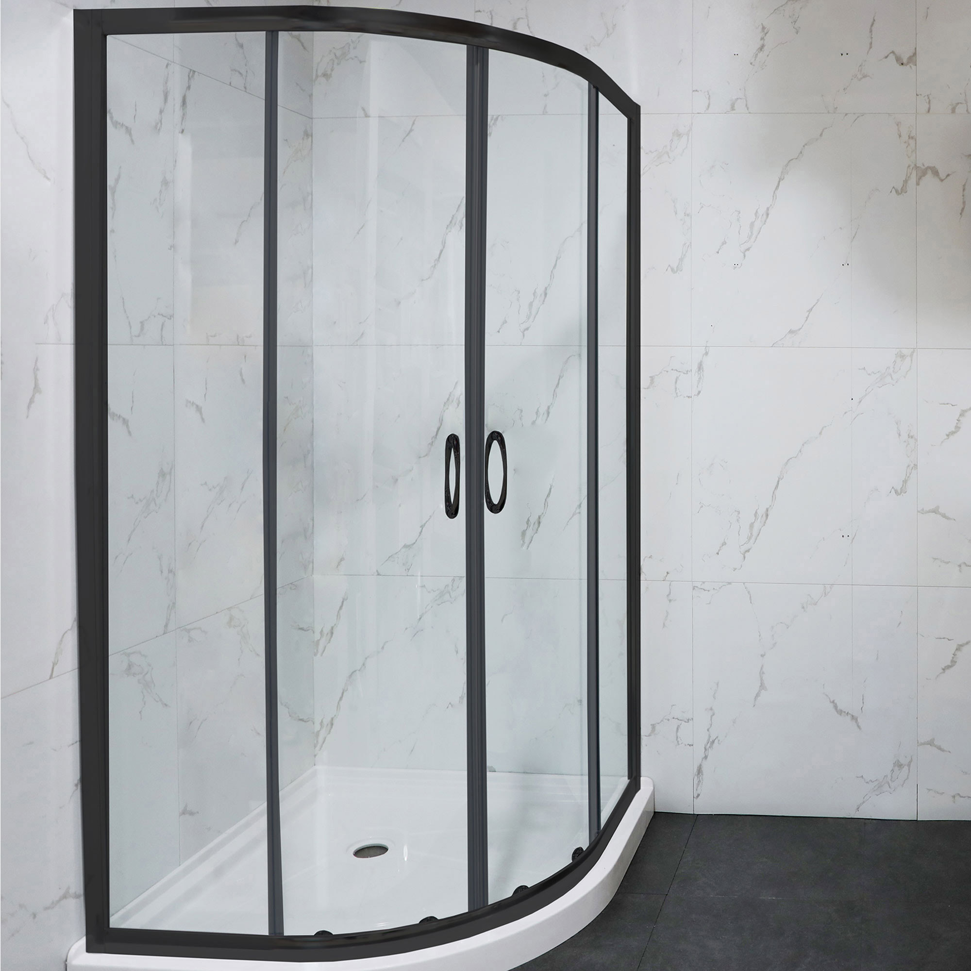 Jade Riley Neo-Round Corner Shower Enclosure with Base | Costco