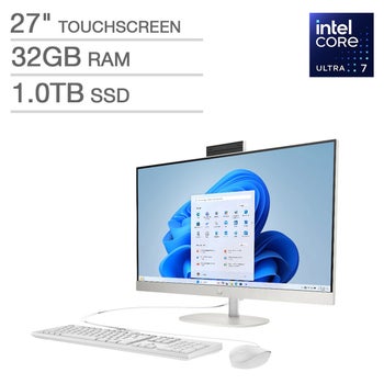 HP 27" All-in-One Touchscreen Desktop - Intel Core Ultra 7 255U - FHD ...