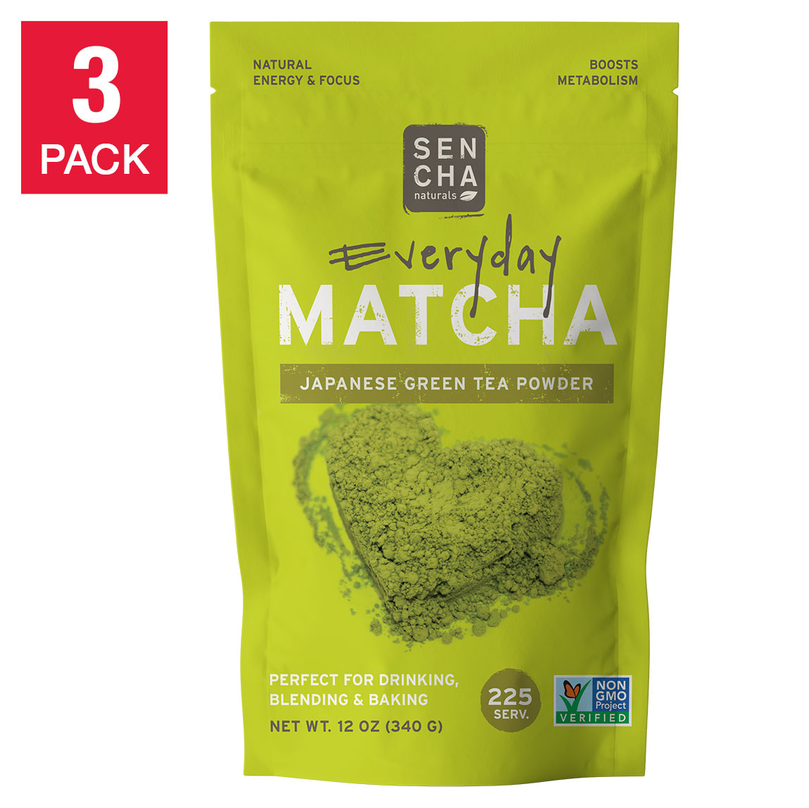 Sencha Naturals Everyday Matcha Green Tea Powder, 3-pack | Costco