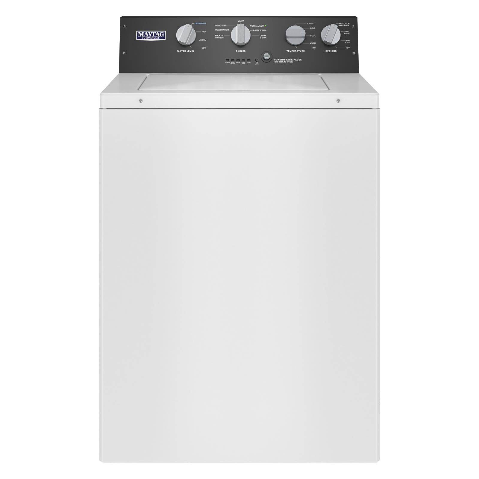 Maytag 4.0 cu ft White Top Load Commercial-Grade Washer with Dual ...