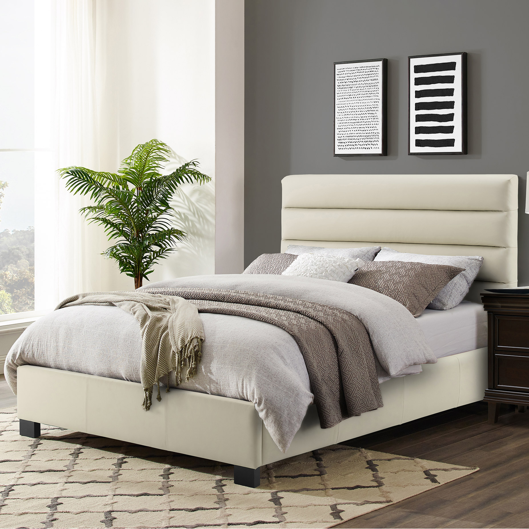 Sealy Derby Queen Leather Bed | Costco