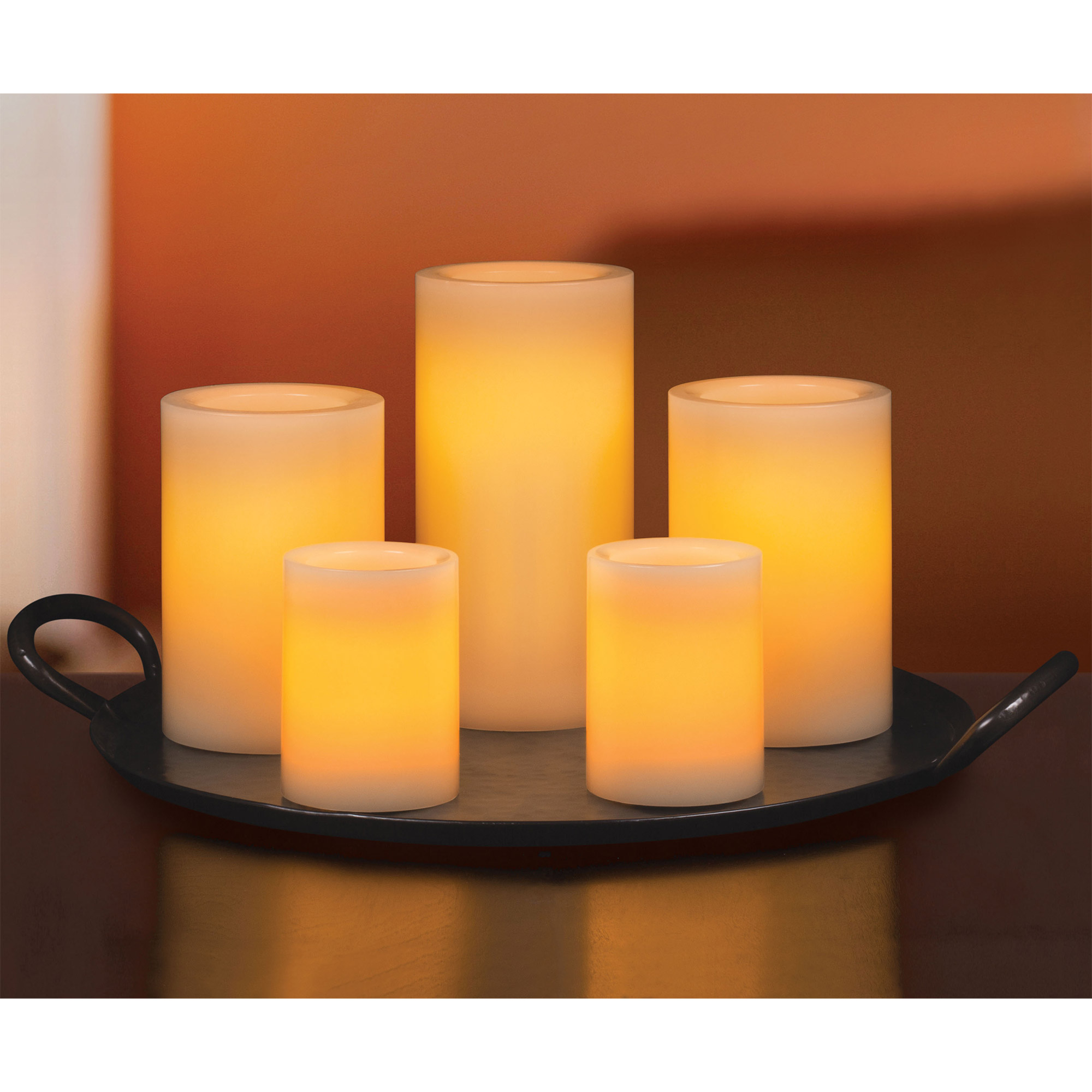 Color Changing LED Flameless Wax Candles with Remote, 5-pack | Costco