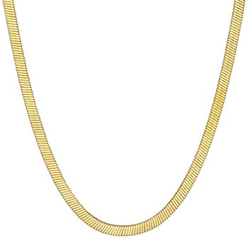 Diamond Cut Snake Chain Necklace in Yellow Gold | Costco