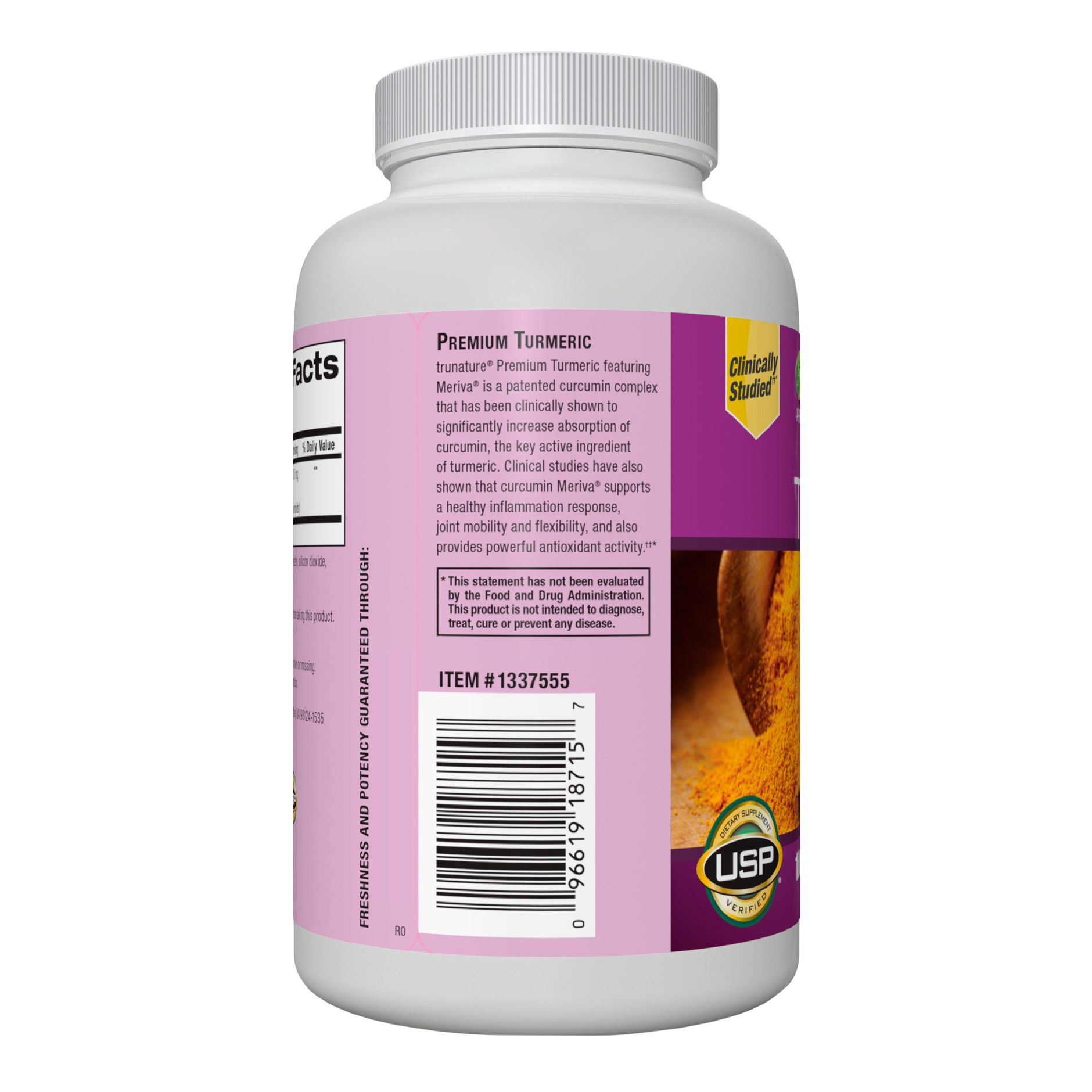 trunature Premium Turmeric 1,000 mg., 180 Vegetarian Capsules | Costco