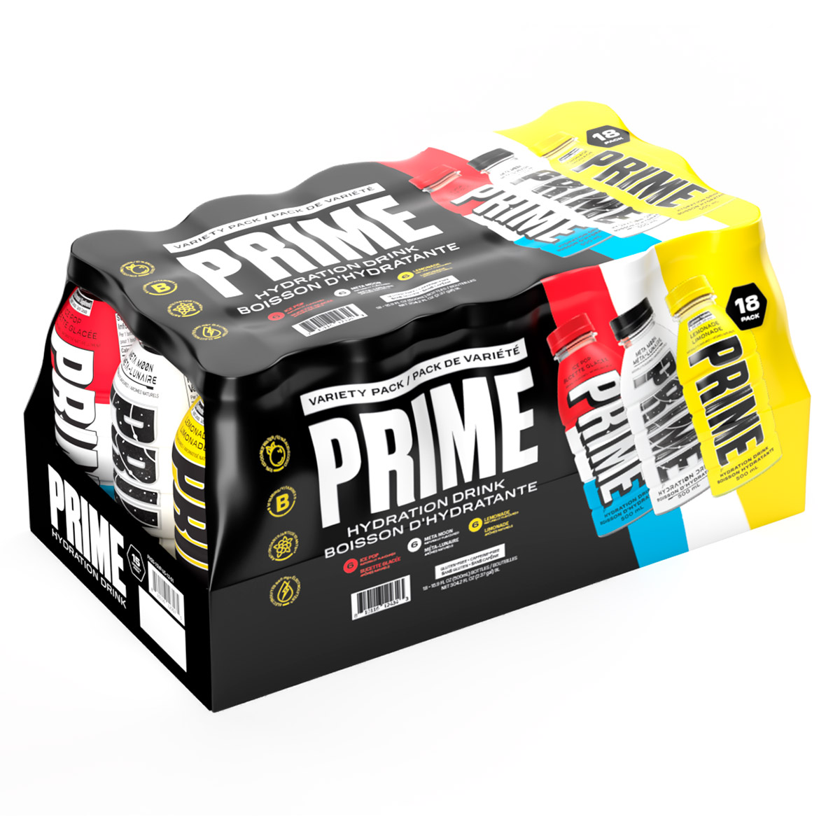 PRIME Hydration Variety Pack 500 mL 18-pack | Costco