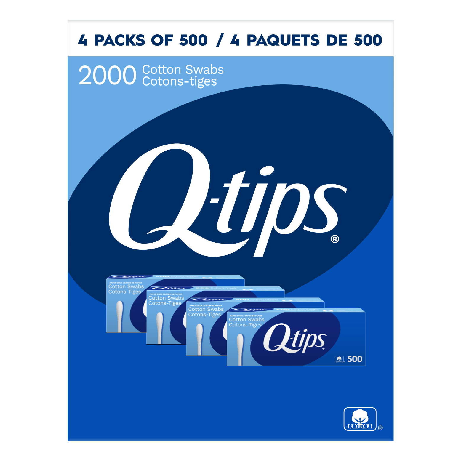 Q-tips Cotton Swabs, 4-pack of 500 | Costco