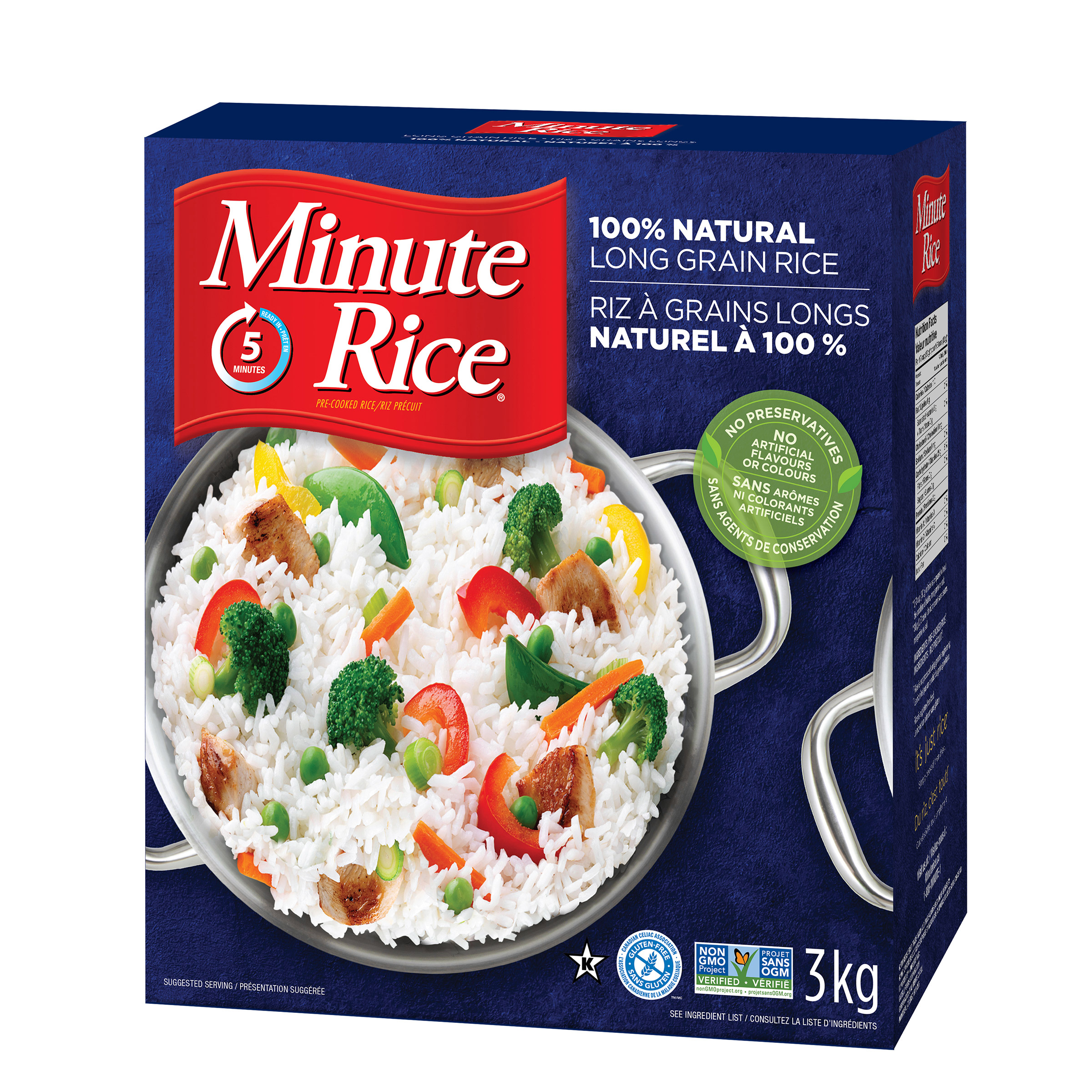 Minute Rice - Boite de riz à grains longs de 3 kg | Costco