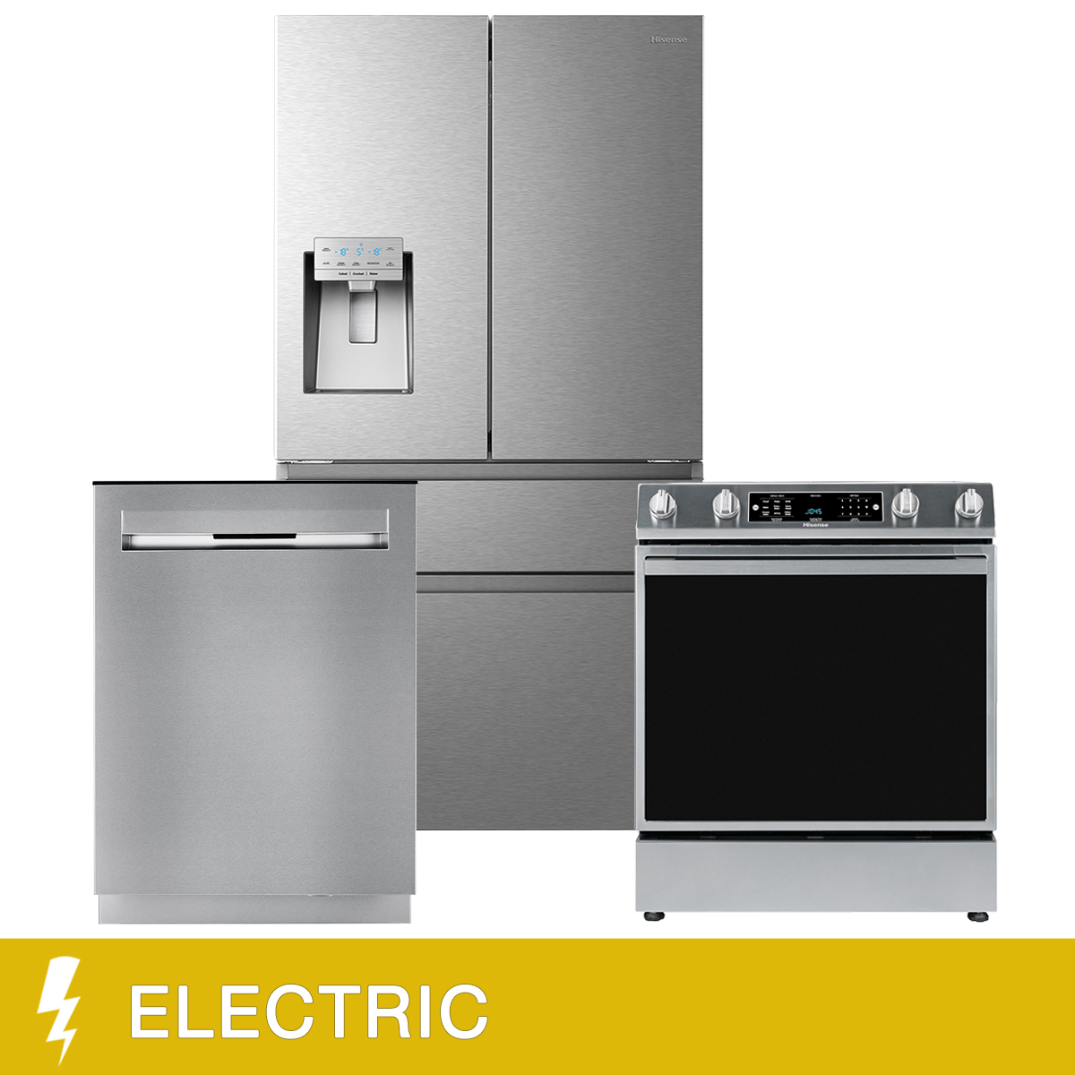 Hisense 3-piece Stainless Steel Kitchen Suite with 36 in 19.8 cu ft ...