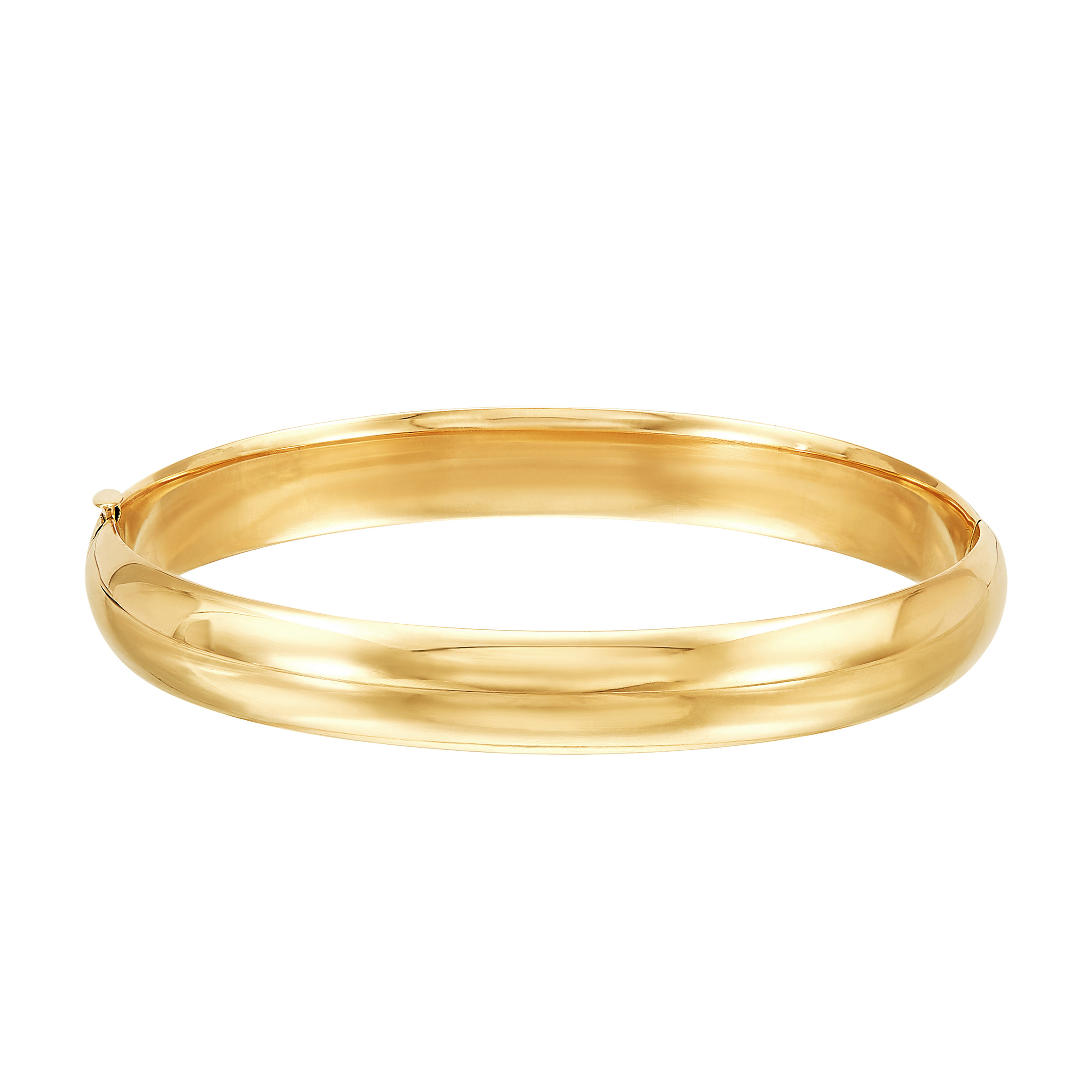 High Polish Hinge Bangle in Yellow Gold | Costco