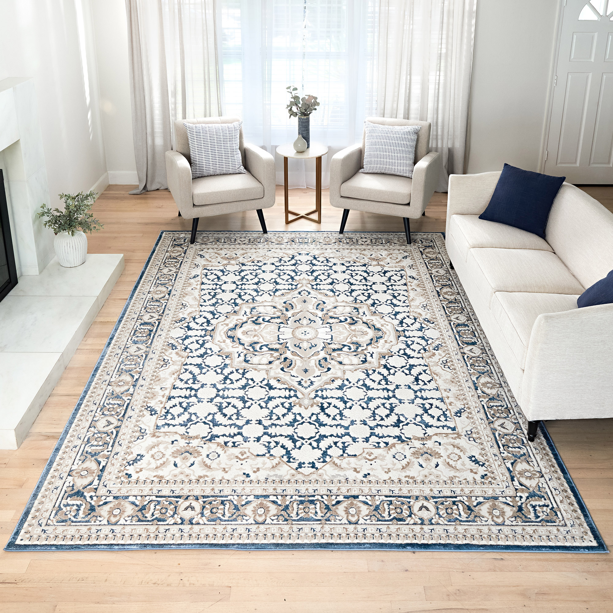 Barmond Area Rug, Belo Blue | Costco