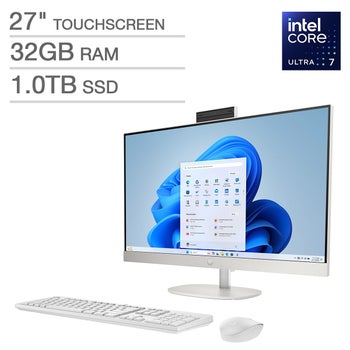 HP 27" All-in-One Touchscreen Desktop PC - Intel Core Ultra 7 255U ...