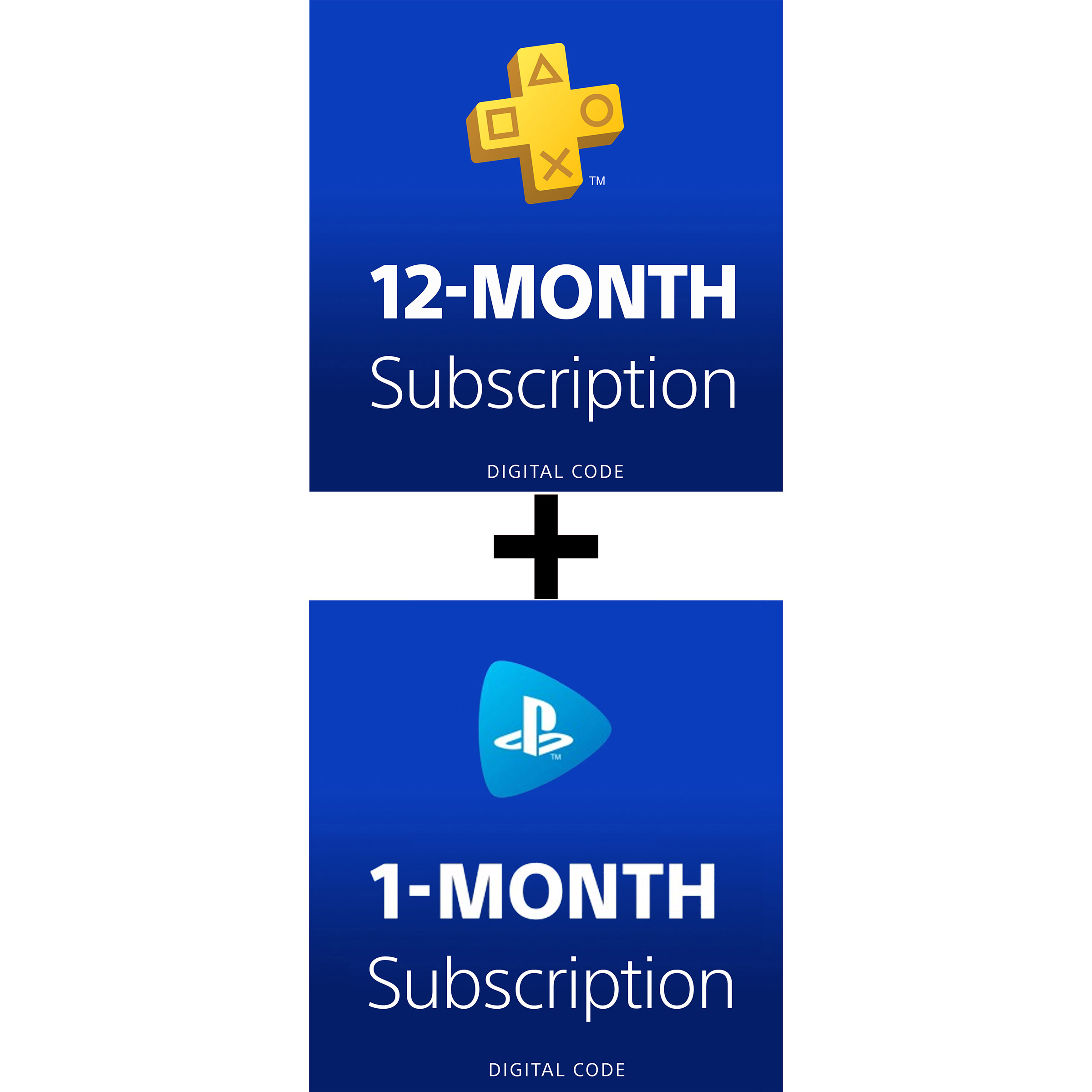 PlayStation Plus 12-Month Membership + PS NOW 1-Month Digital Download ...