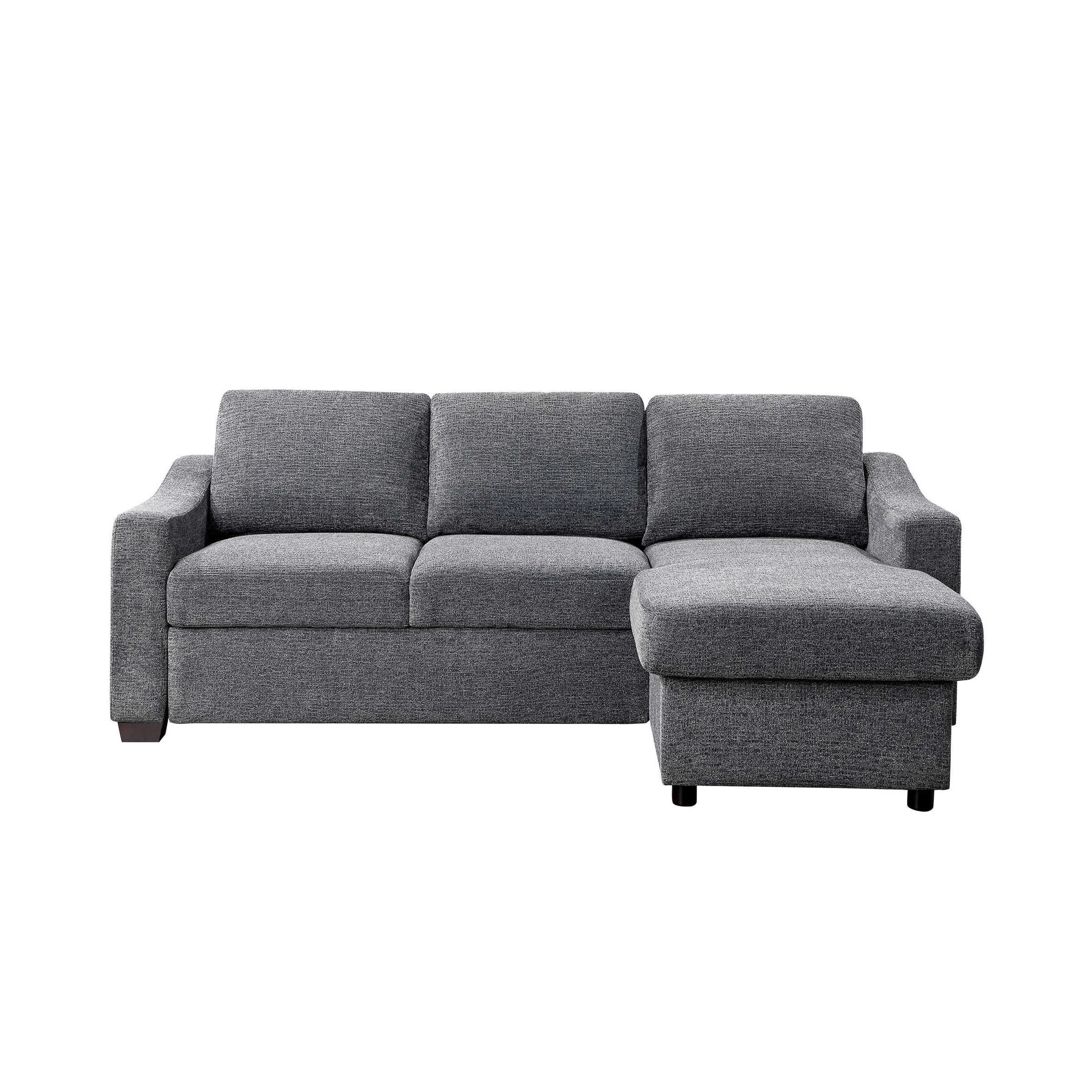 Coddle Aria Fabric Sleeper Sofa with Reversible Chaise and Storage ...
