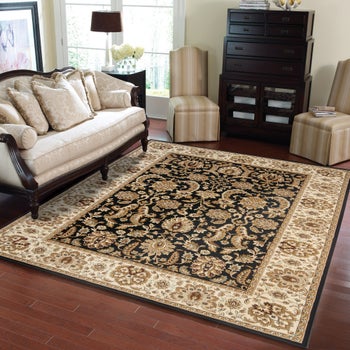 Thomasville Timeless Classic Rug Collection, Cumbria Black 9' X 13 ...